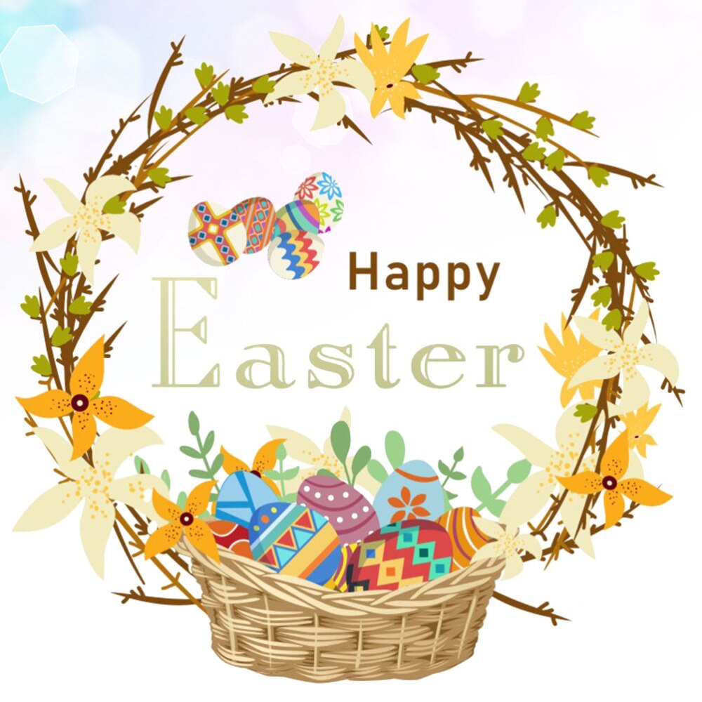 48cm Easter Showcase Sticker Flower Basket Glass S... – Grandado