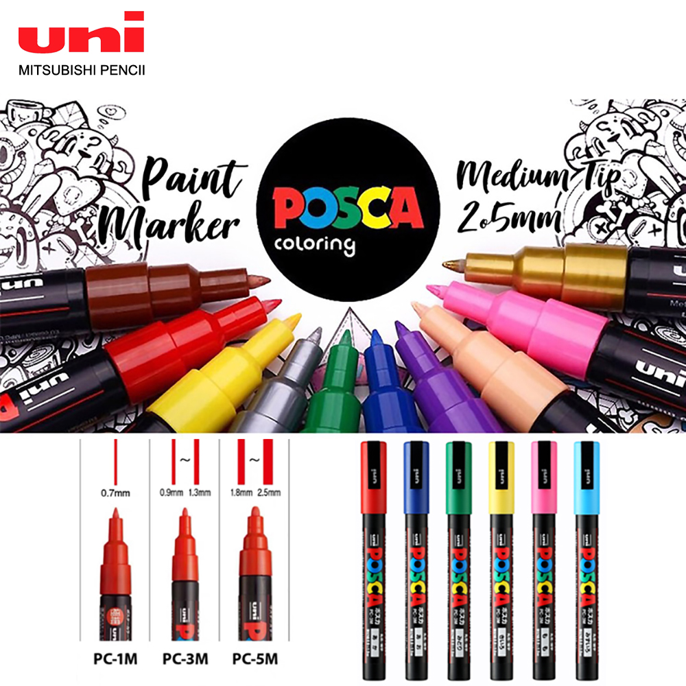 Japan Uni Geïmporteerd Posca Serie Marker Pen Comb... – Grandado