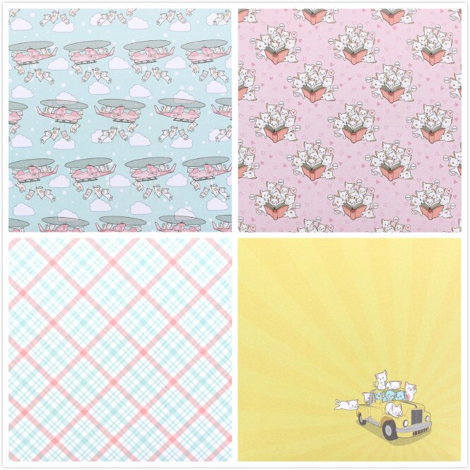 KSCRAFT 12pcs 6" Single-side Printed Cute Cat Patt... – Grandado