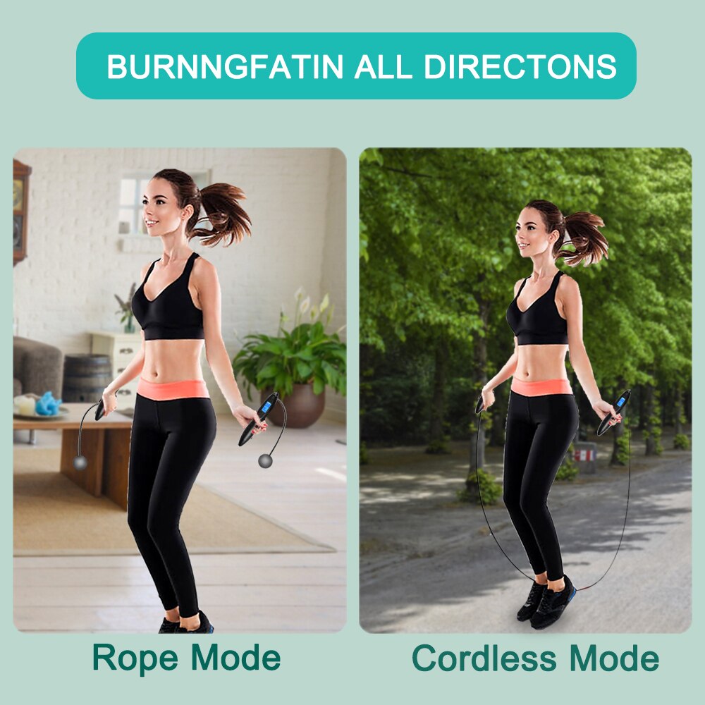Smart Jump Rope with Digital Counter Crossrope Jum... – Grandado Smart Jump Rope with Digital Counter Crossrope Jum... – Grandado