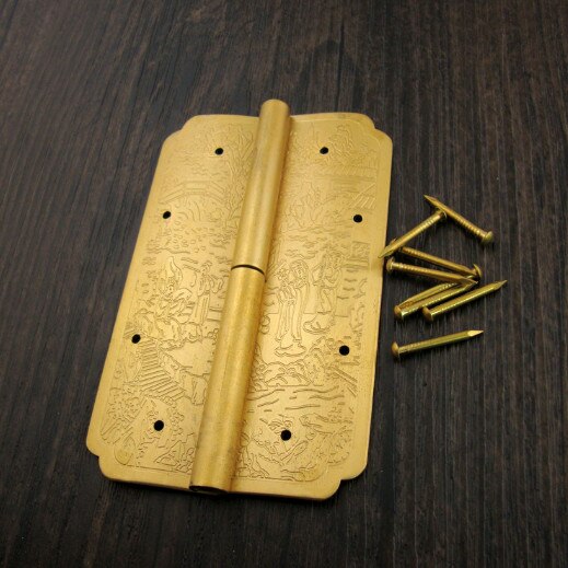 Pure copper 4 inch Chinese hinge cabinet door copp... – Grandado