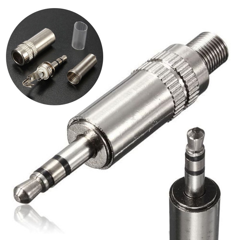 2pcs 3.5 mm Plug Audio Jack 3 Pole Earphone Stereo... – Grandado