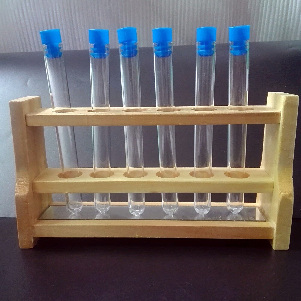 laboratory Wooden Test Tube Rack, 6 Holes with 6pi... – Grandado