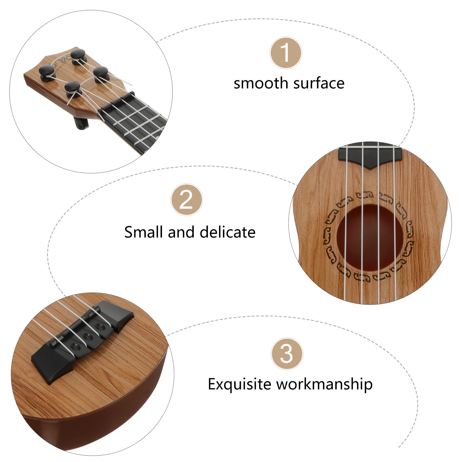 1Pc Ukulele Houten Ukulele Instrument Voor Starter... – Grandado