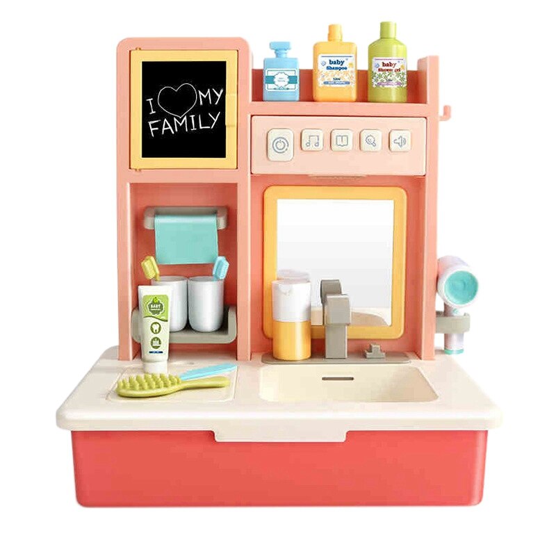 Electric Pretend Play Sink Set Musical Toy with Ki... – Vicedeal