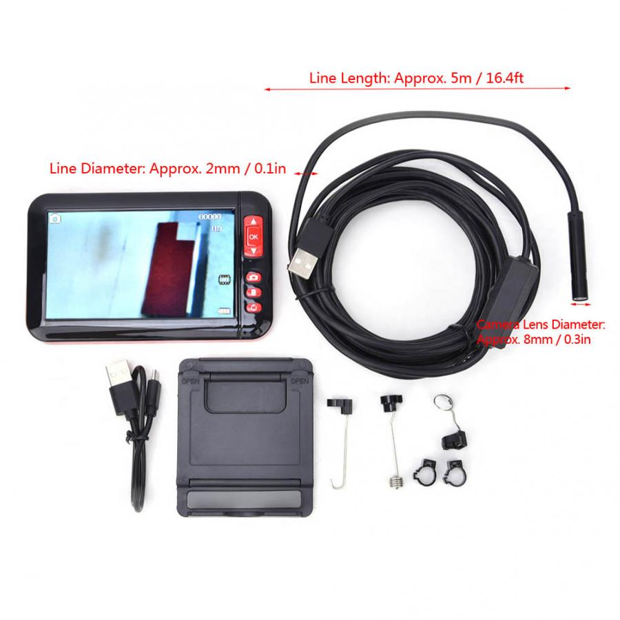 1080P Endoscope Camera 4.3in Screen Multifunctiona... – Grandado