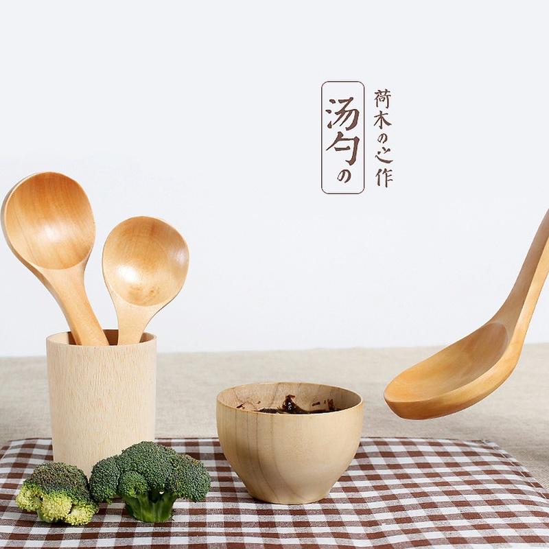 Wooden Soup Spoon Big Curved Spoon Wooden Curved S... – Vicedeal