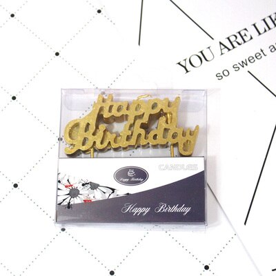 Rose Gold Sliver Gelukkige Verjaardag Brief Cake V... – Grandado