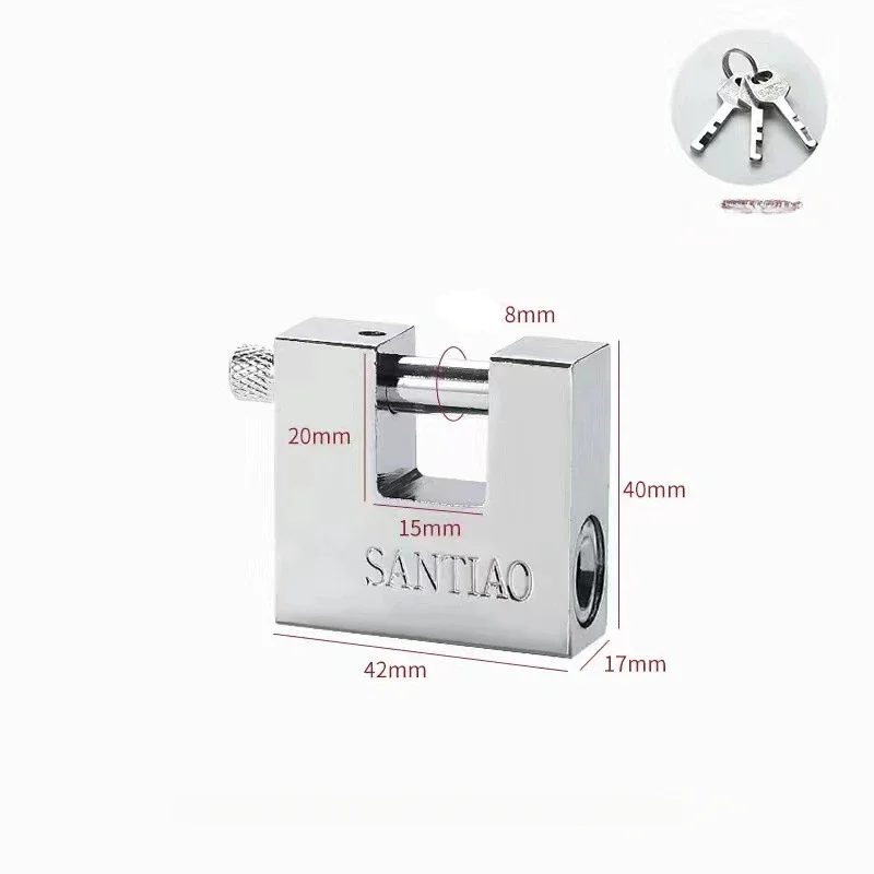 High Security Heavy Duty D-Shaped Padlock with 3 K... – Grandado