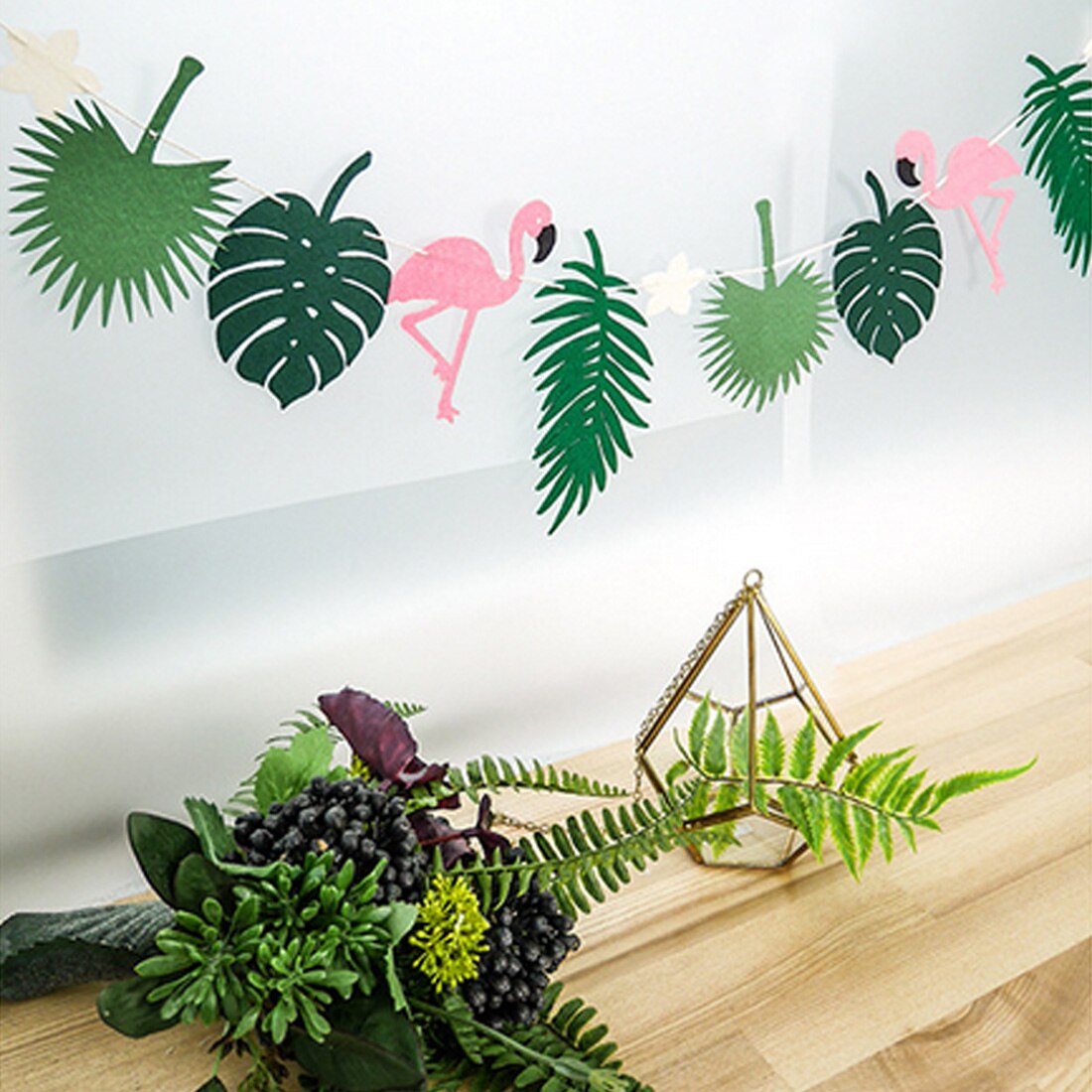 Flamingo and pineapple banner Bunting summer party... – Vicedeal