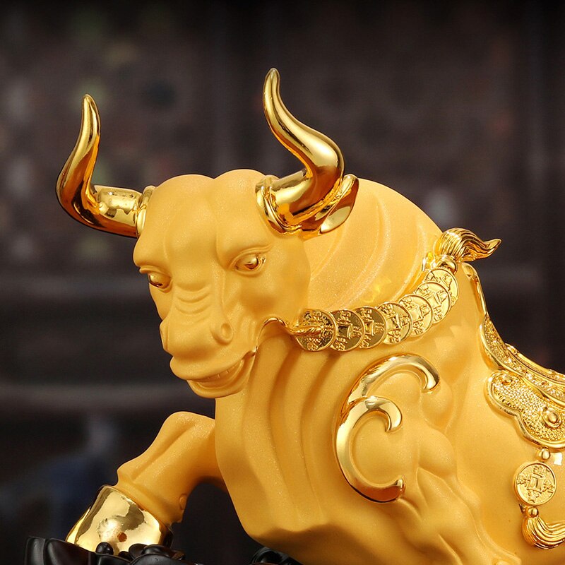 Resin Wall Street Bull Statue，modern art sculpture... – Vicedeal