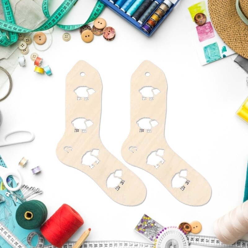 2 Pcs Natuurlijke Hout Sok Blokkers Houten Kous Br... – Grandado