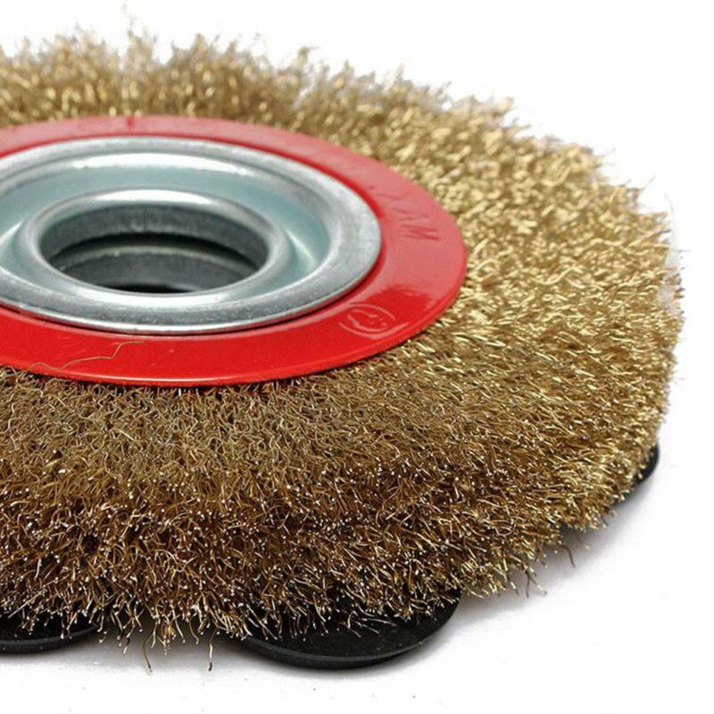125mm Round Brass Plated Steel Wire Brush Wheel Fo... – Grandado
