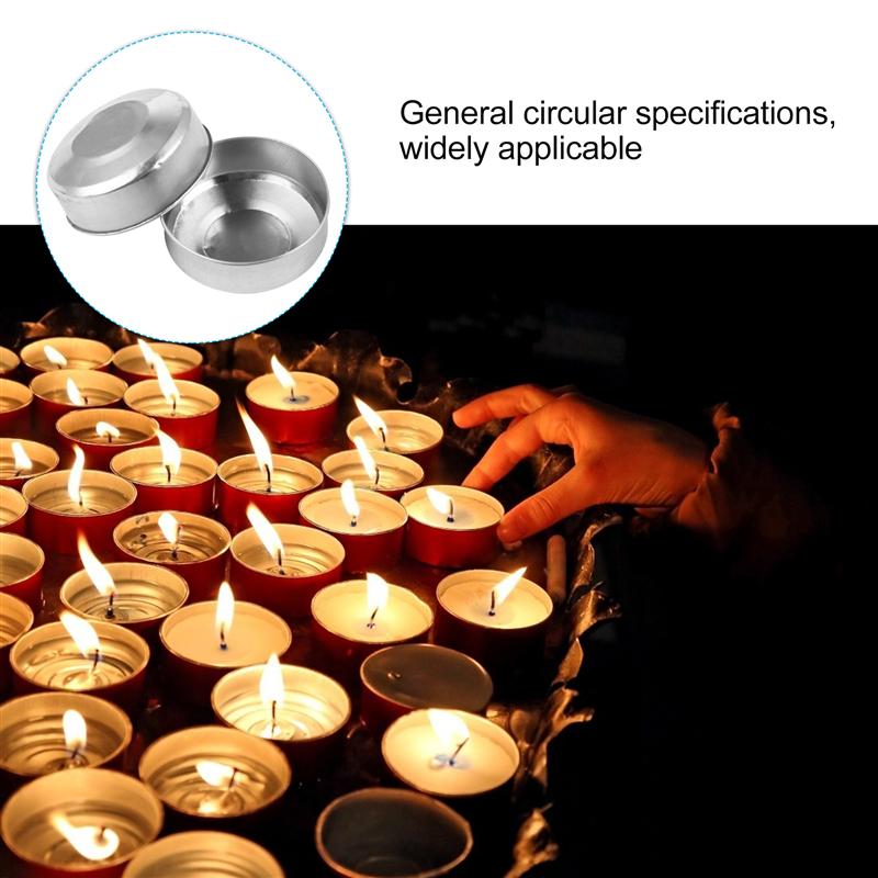 100pcs Aluminum Tea Light Tins Tea Light Empty Cas... – Grandado