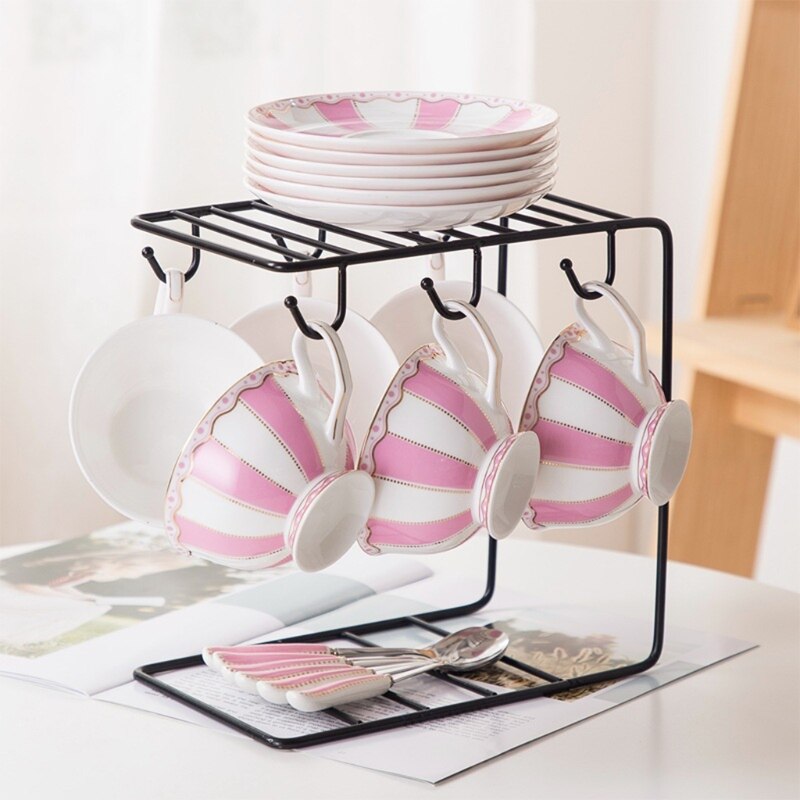 Metal Mug Tree Holder Stand for Counter 6 Hooks Co... – Vicedeal