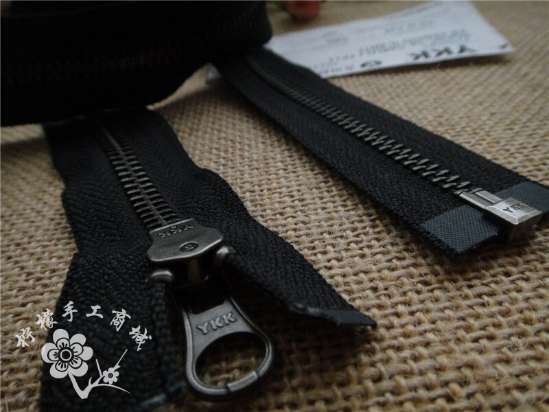 YKK5 # Metaal Zilver Enkele Open Rits 50-80Cm Zwar... – Grandado