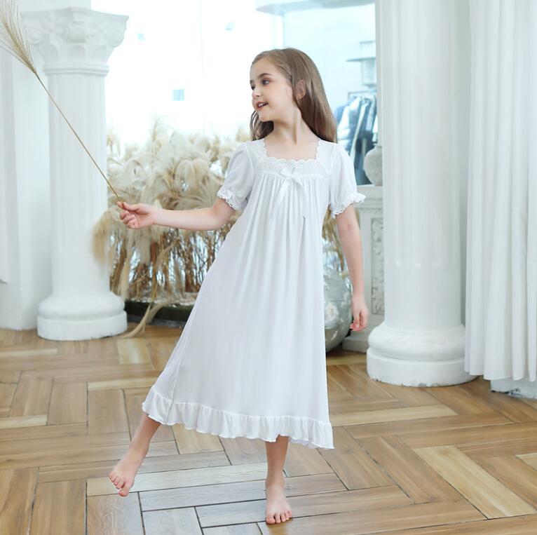 Princess Sleepshirts Vintage Kid Ruffles Nightgown... – Grandado
