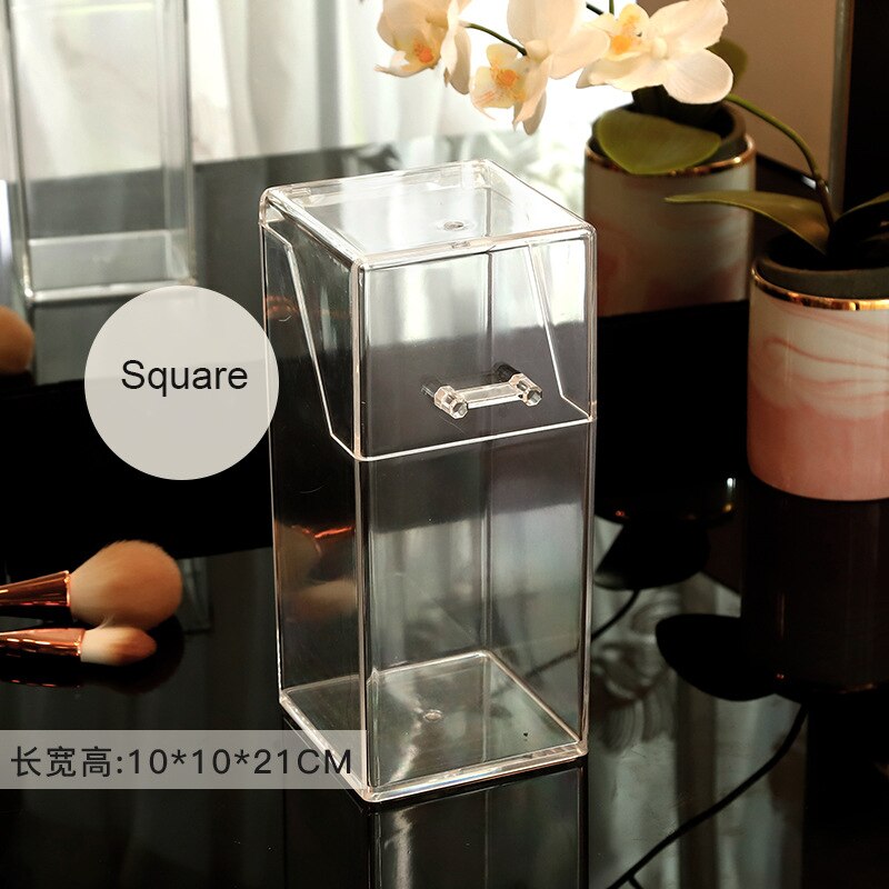Acrylic Clear Makeup Brush Storage box with cover ... – Vicedeal