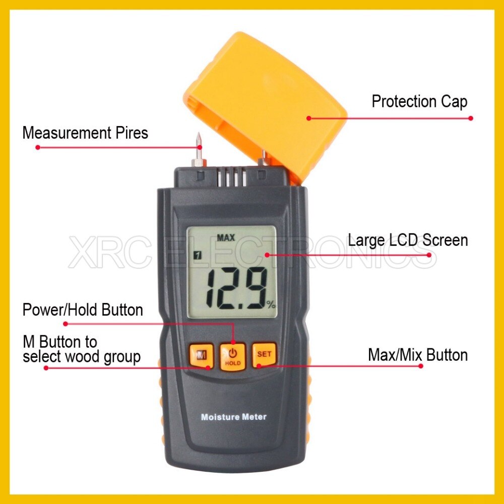 RZ EMT01 Portable Wood Moisture Meter Hygrometer T... – Grandado