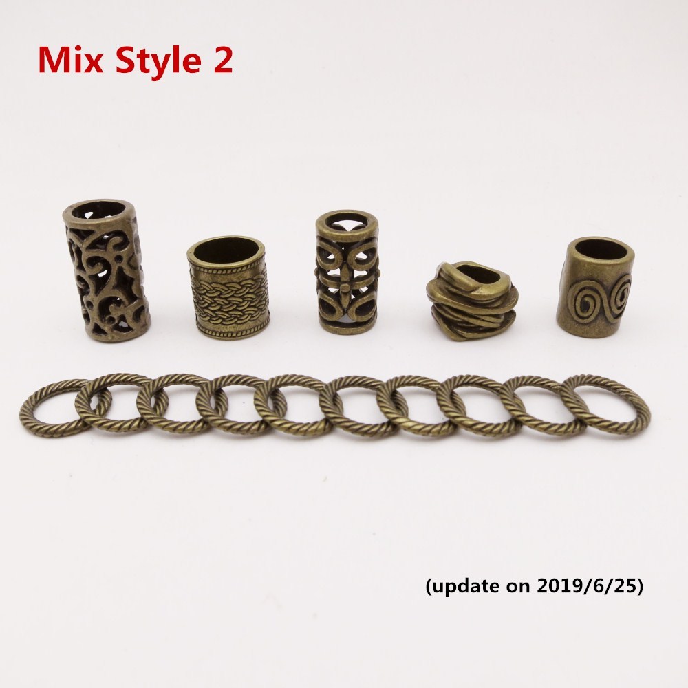 15 Stks/pak Viking Rune Mix Antiek Brons Haar Vlec... – Vicedeal