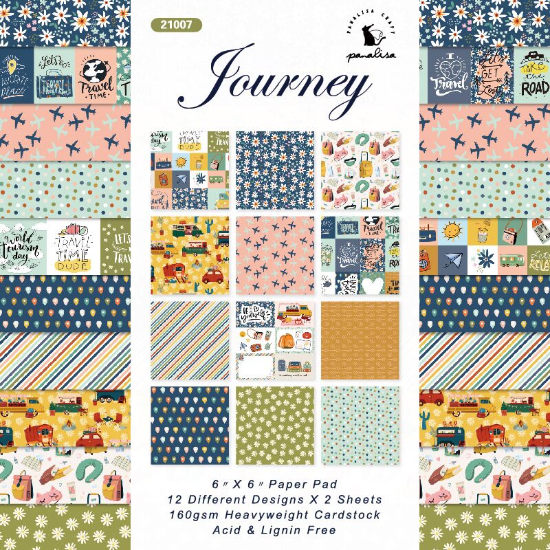 Journey style Scrapbooking paper pack of 24 sheets... – Vicedeal