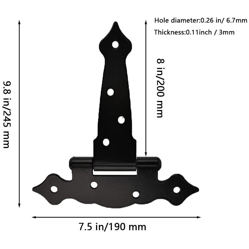 Heavy Duty Gate Hinges 8inch Strap Hinges Shed Doo... – Grandado