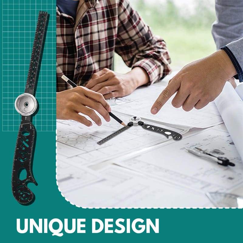 Multifunctional Drawing Ruler Circles Compass Bend... – Grandado