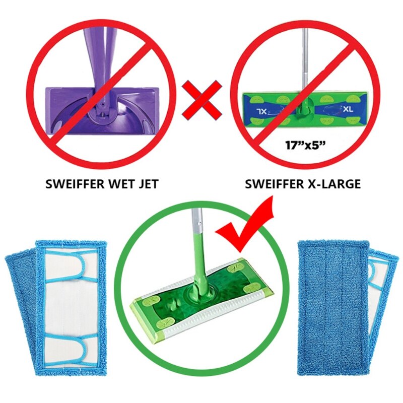 Vloer Mop Doek Vervanging Mop Pad Nat En Droog Fli... – Grandado