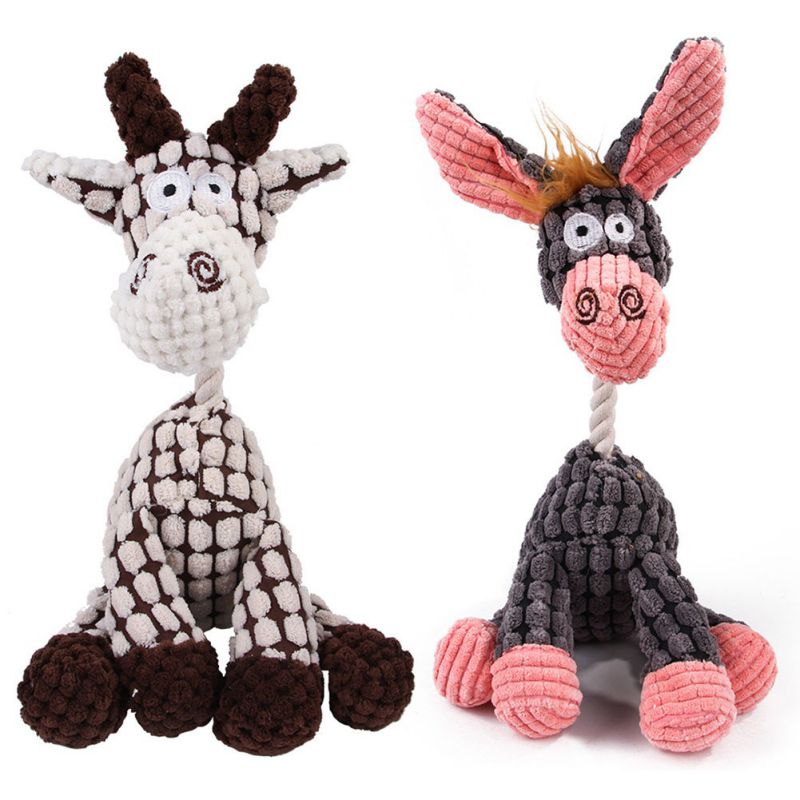 Pet Plush Dog Toys Cute Pet Animals Shaped Interac... – Grandado