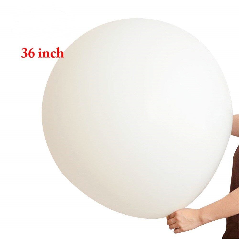 5pcs 36inch Giant Round White Latex Balloons Birth... – Grandado