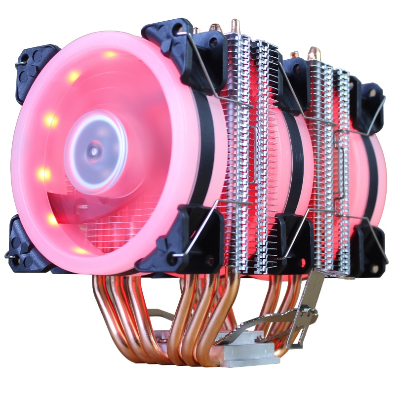 CPU Cooler 6 Heat-Pipes Dual-Tower Cooling 9cm RGB... – Grandado