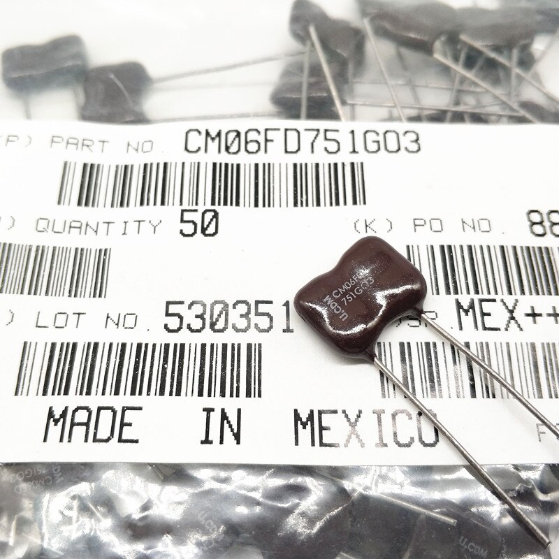 1pcs Original CDM CM06FD51G03 500V 750PF silver mi... – Vicedeal
