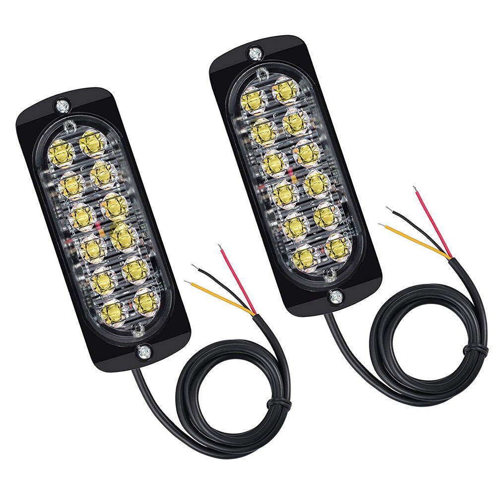 12-24V Warning Lamp Amber Light For Car SUV Police... – Grandado