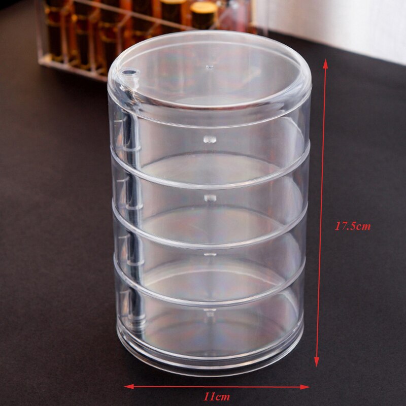 4 Tiers/layers Round Jewelry Storage Box Acrylic S... – Grandado