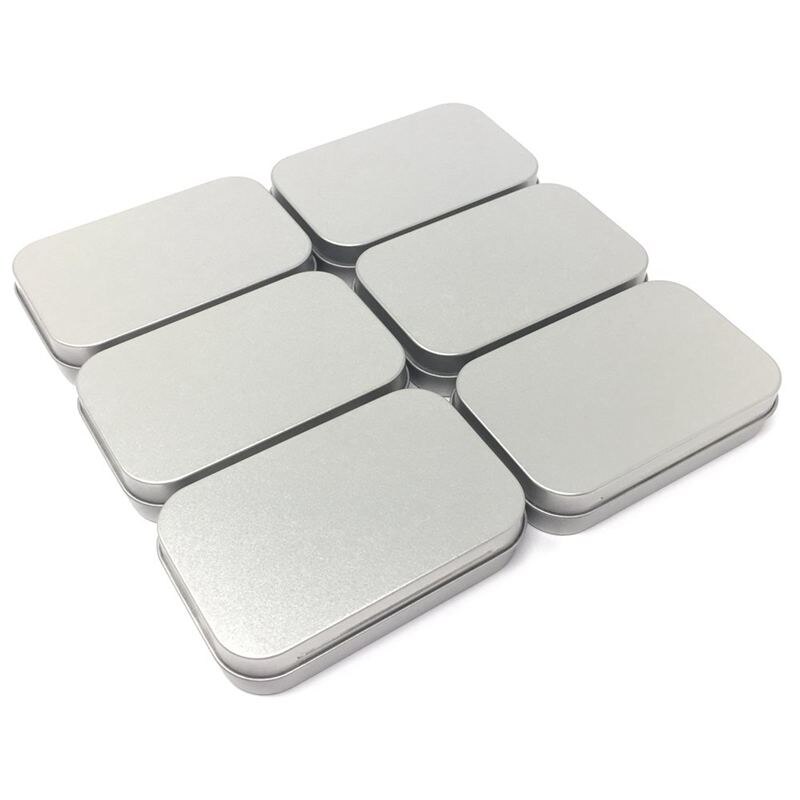 24 Pack Metal Rectangular Empty Hinged Tins Box Co... – Grandado