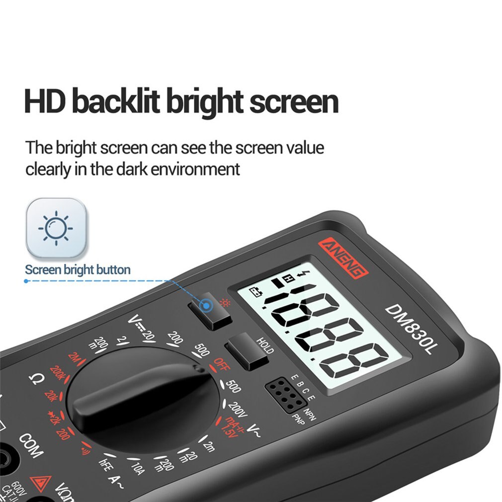 Dm830L Digital Multimeter Meter Electrical Transis... – Grandado