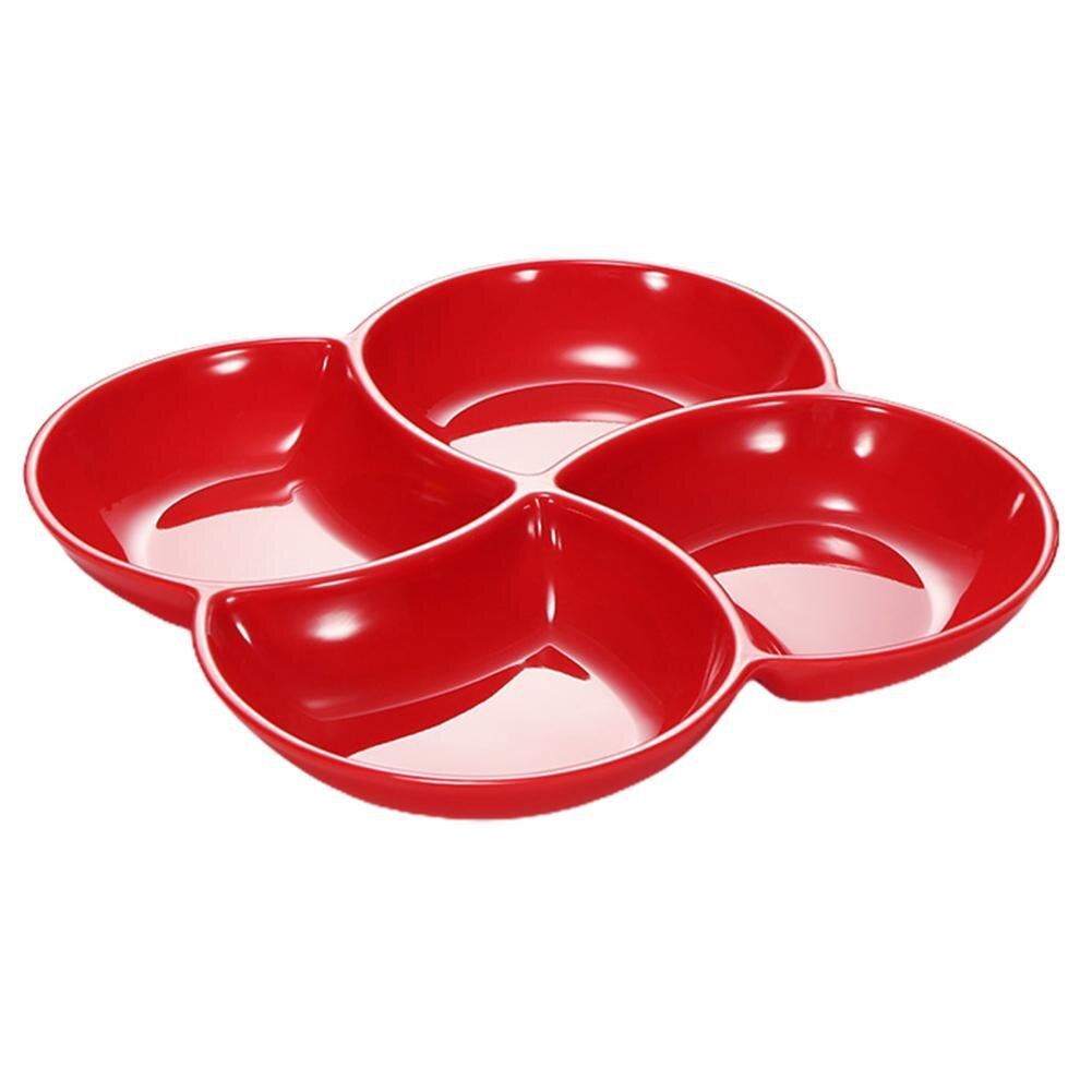Solid Color Chic BPA Free Divided Plate 4-Compartm... – Vicedeal