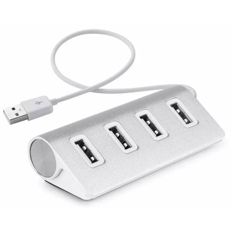 4-port USB 2.0 Multi Hub Splitter Aluminum Adapter... – Grandado
