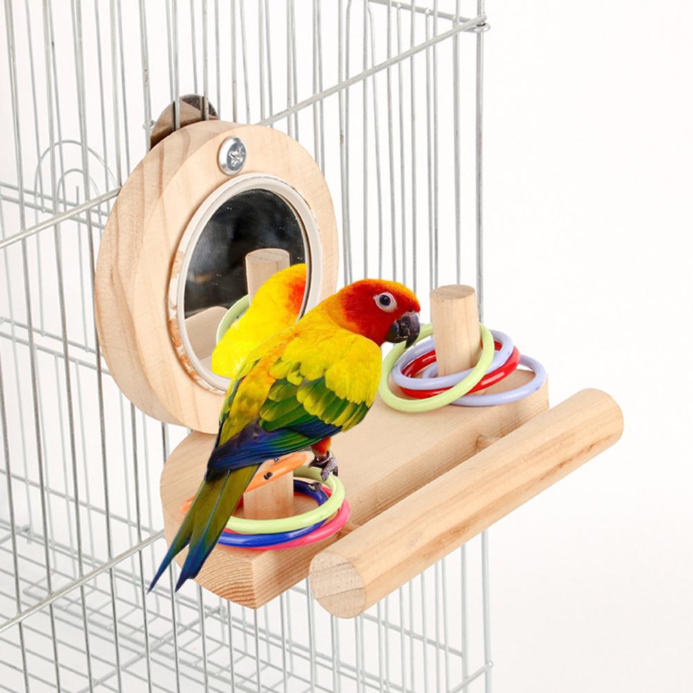 Parrot Mirror Pet Cage Accessories Bird Mirror Bat... – Grandado