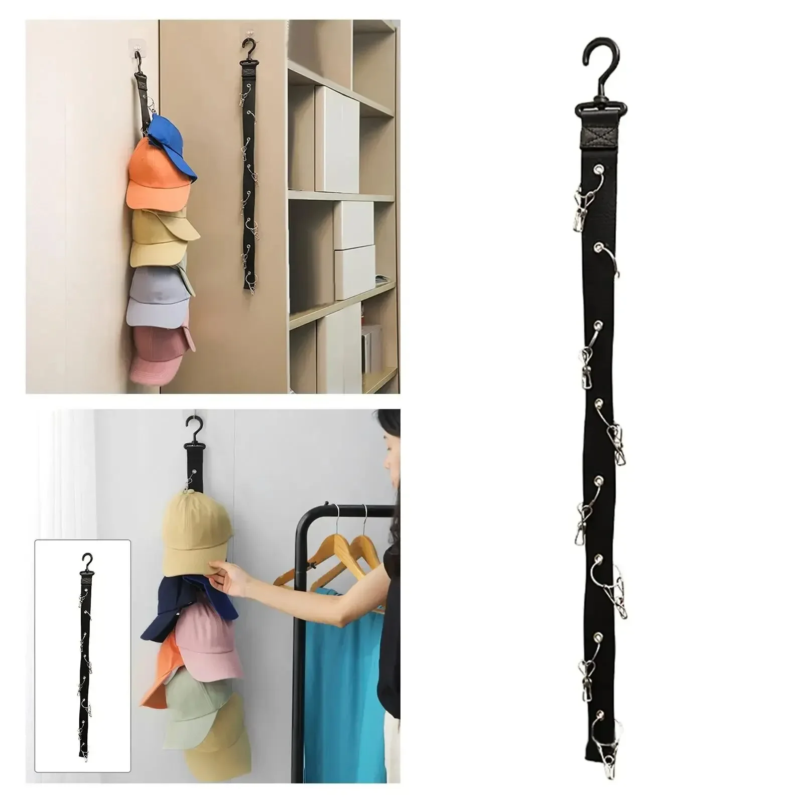 1PC Hanging with Hook with Metal Clips Hat Collect... – Grandado