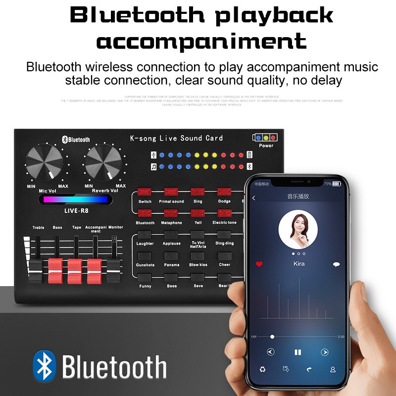 bm 800 Microphone studio R8 Sound Card Kits bm800 ... – Grandado