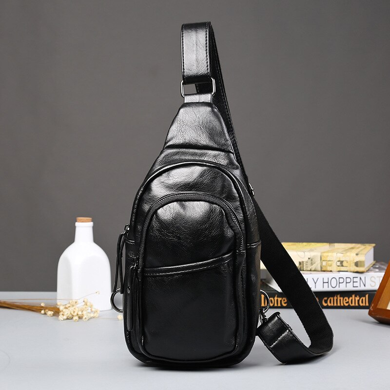 Style Soft Leather Small Chest Bag Shoulder Bag na... – Vicedeal