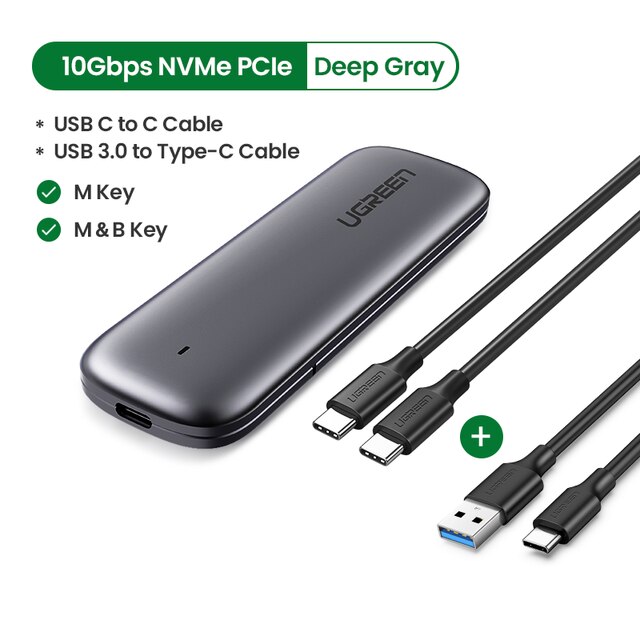 UGREEN M.2 NVMe SSD Enclosure Dual Protocol NVMe S... – Grandado