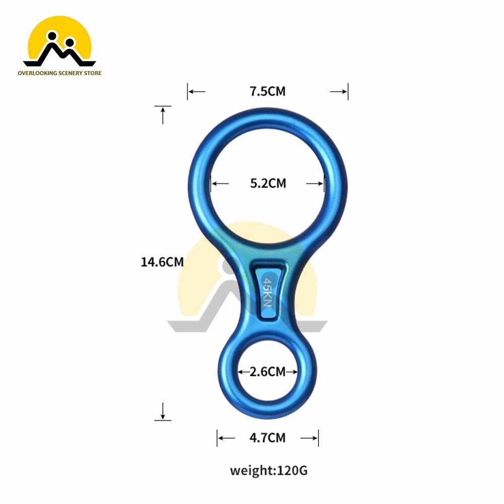 Rock Climbing 8-Shape Eight Ring Abseiling Device ... – Grandado