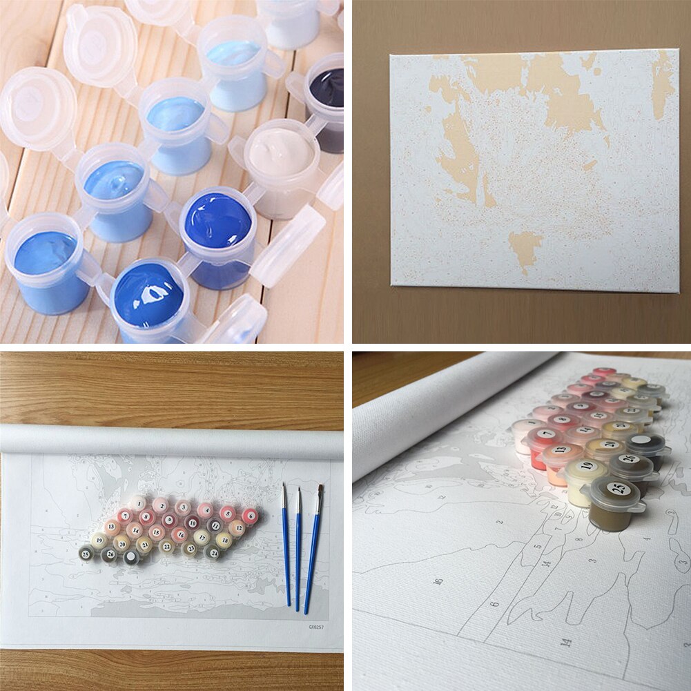 No Framed Paris Street Scenery Pattern DIY Paintin... – Grandado