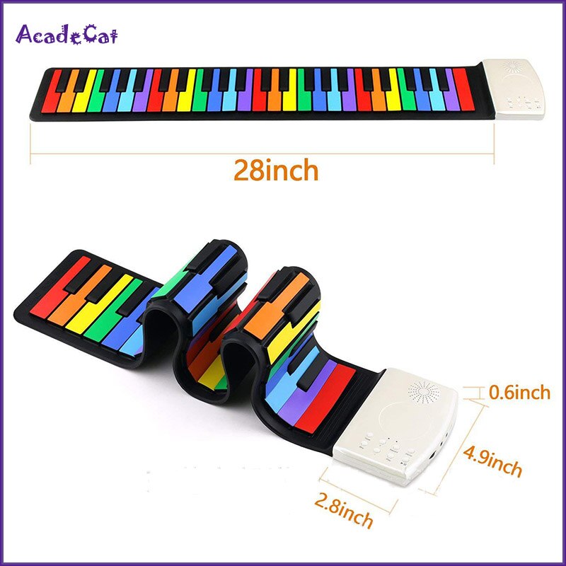 Roll Up Piano 49 Keys Silicone Portable Foldable C... – Grandado