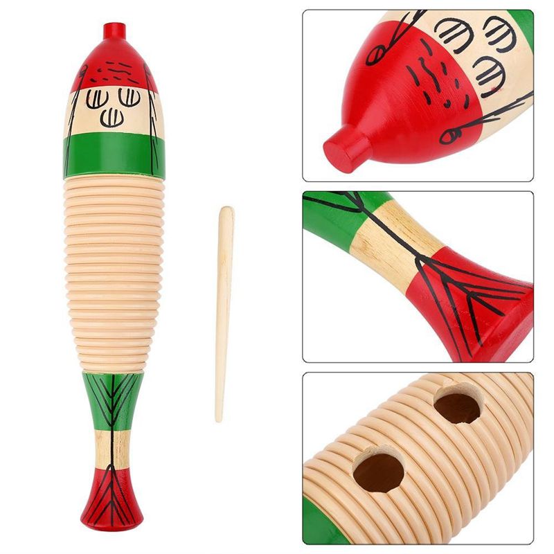 Musical Instrument WG-200 Wood Guiro with Scraper – Vicedeal