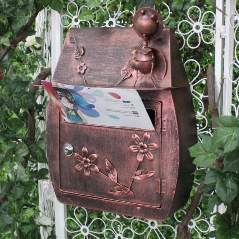 European Style Vintage handmade Mailbox Iron wall ... – Grandado
