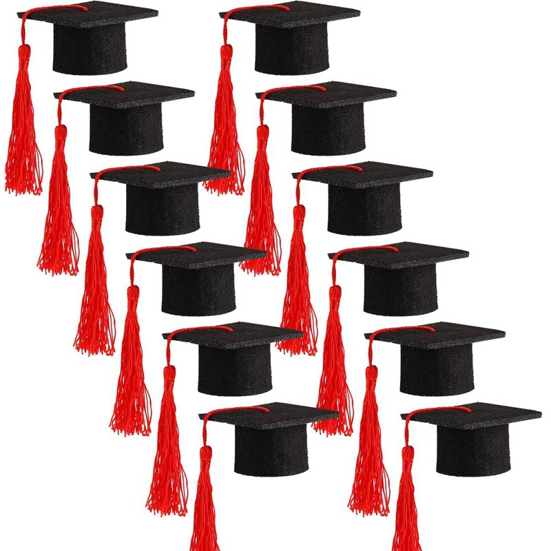 15Pcs Year Wine Mini ial Hat with Tassels Wine Bot... – Vicedeal