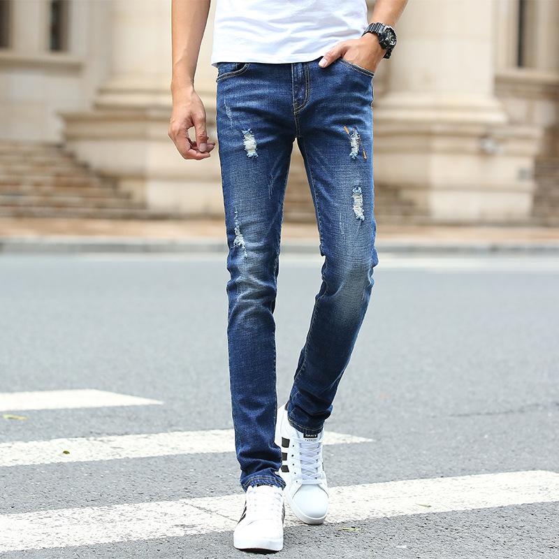 Men Hip Hop Skinny Jeans Ripped High Street Jeans ... – Grandado
